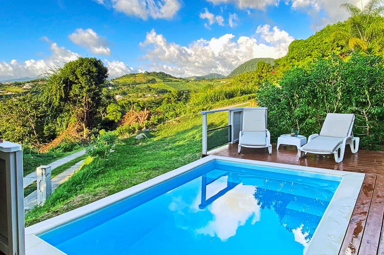 TI SUNSET 2 vue mer et montagne piscine location Martinique Le Carbet ...