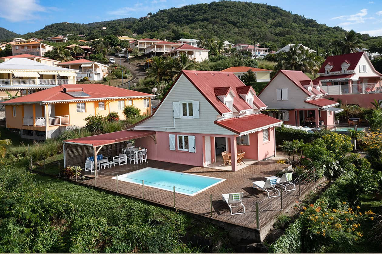 Jolie Maison les Anses d'Arlet, location villa Martinique vue mer piscine 3 Ch - location de ...